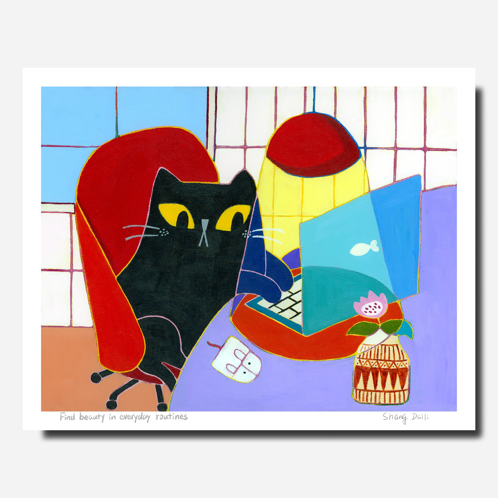 Art gifts for cat lovers and cyclists. – Shang Daili