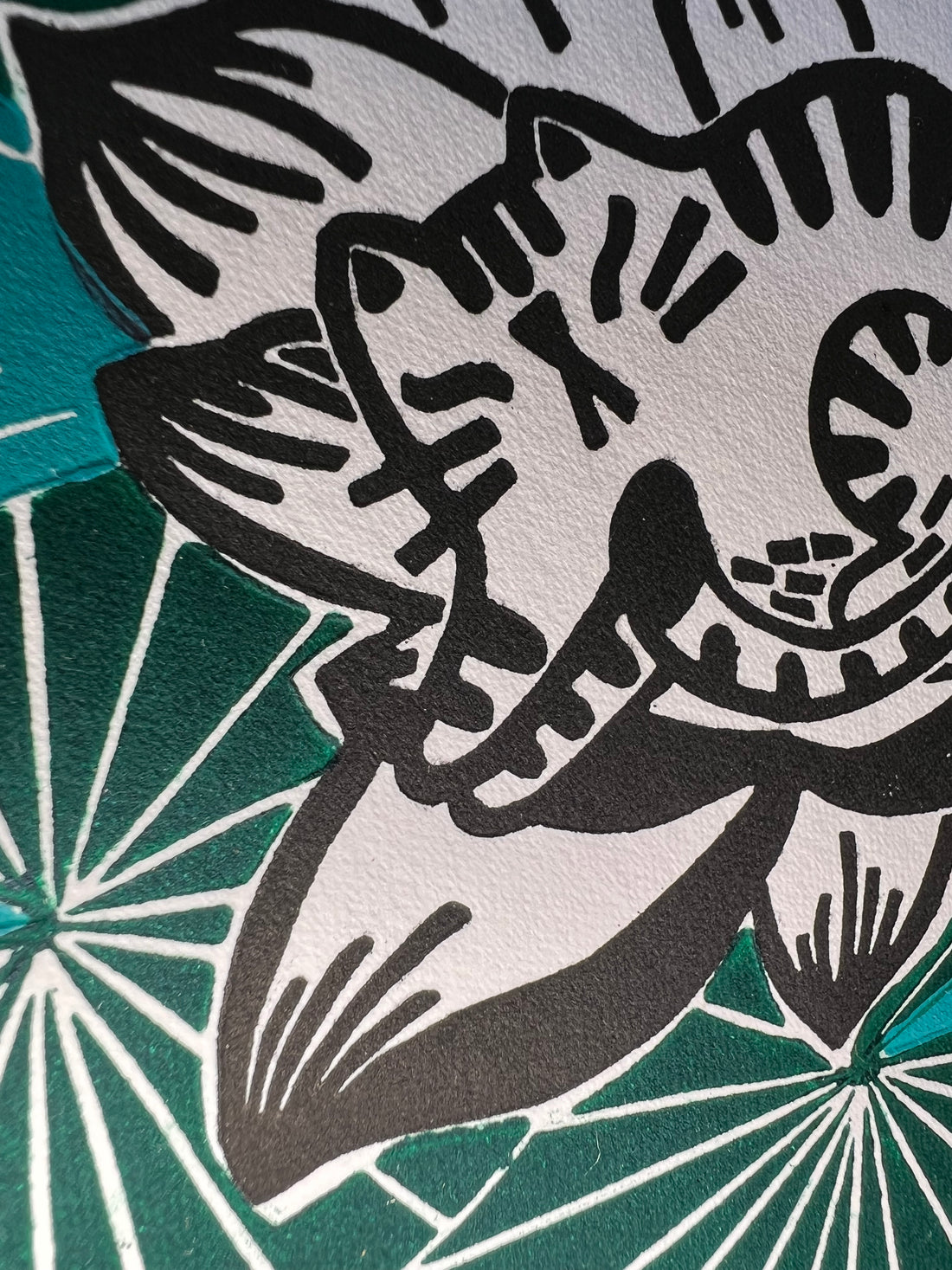 Cat Handmade Linocut Art Print - Rest is Not a Crime – Shang Daili